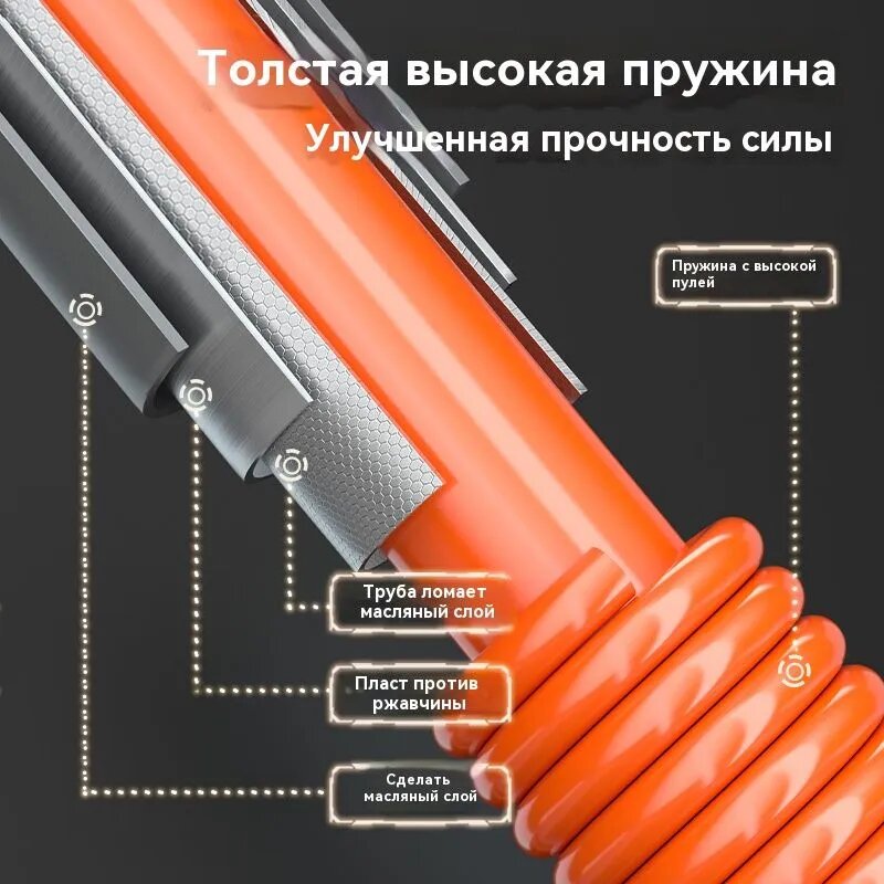 Эспандер Haoing многофункциональный оранжевый 1 шт 100 кг для груди и шеи из ABS пластика и металла — фото 1
