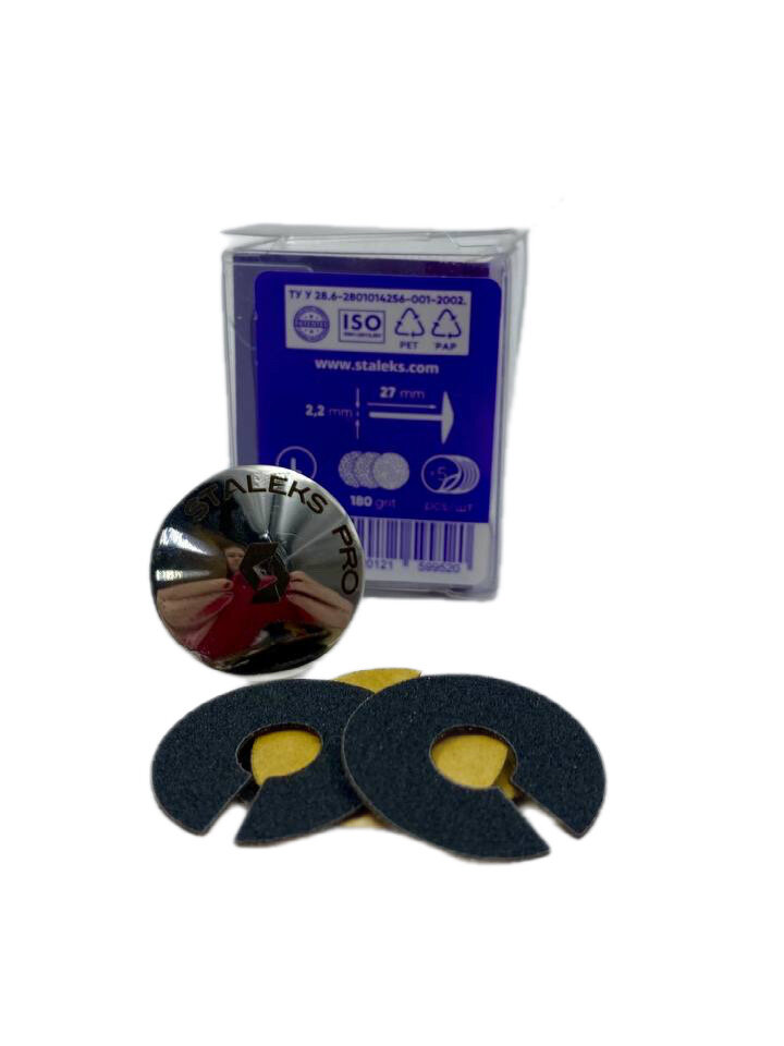STALEKS PRO, Педикюрный диск зонтик PODODISC L и сменный файл-кольцо 180 грит 5 шт (25 мм)