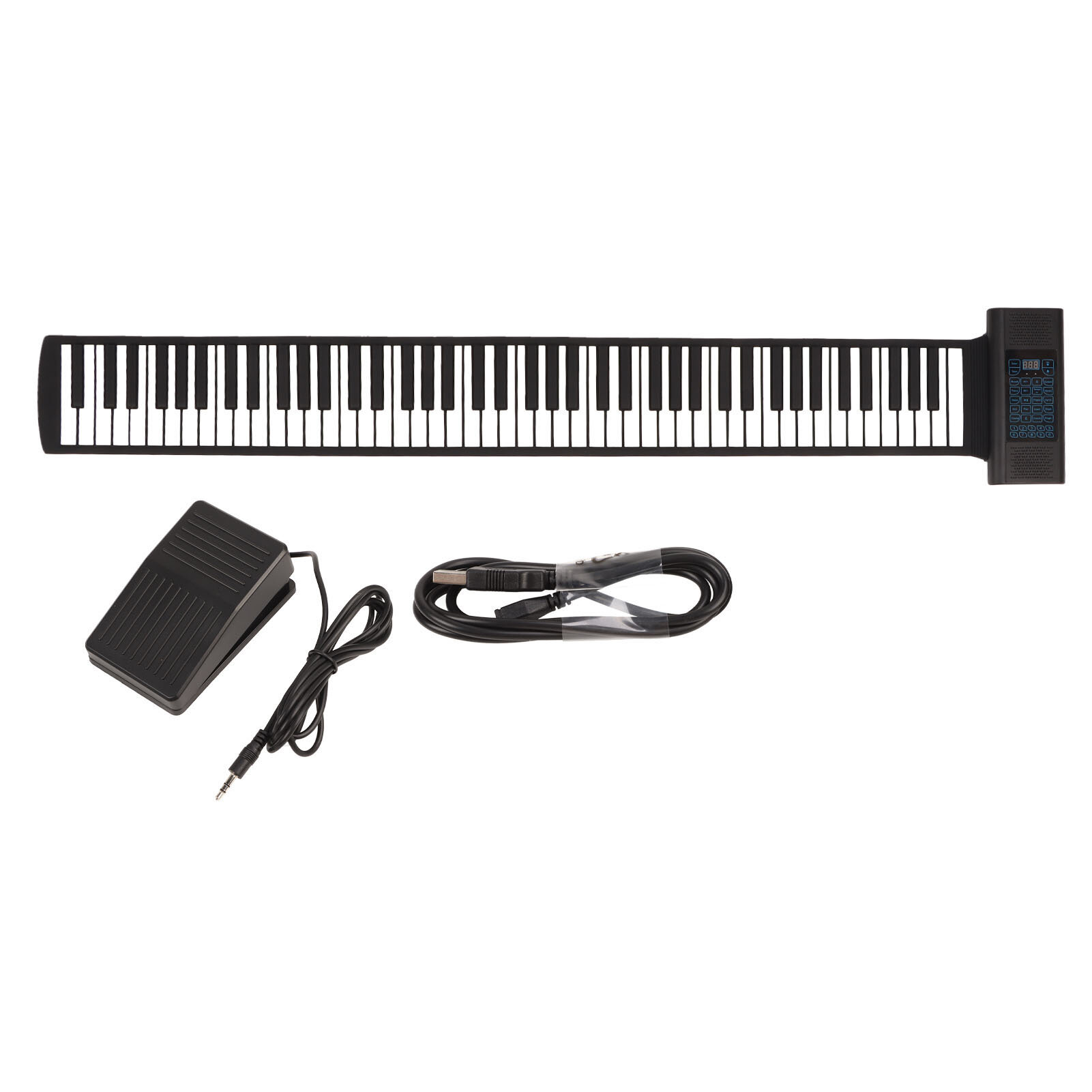 Складное пианино на 88 клавиш, подключение и воспроизведение, два динамика, Bluetooth, программная клавиатура для компьютеров и планшетов, 100–240 В, ЕС.