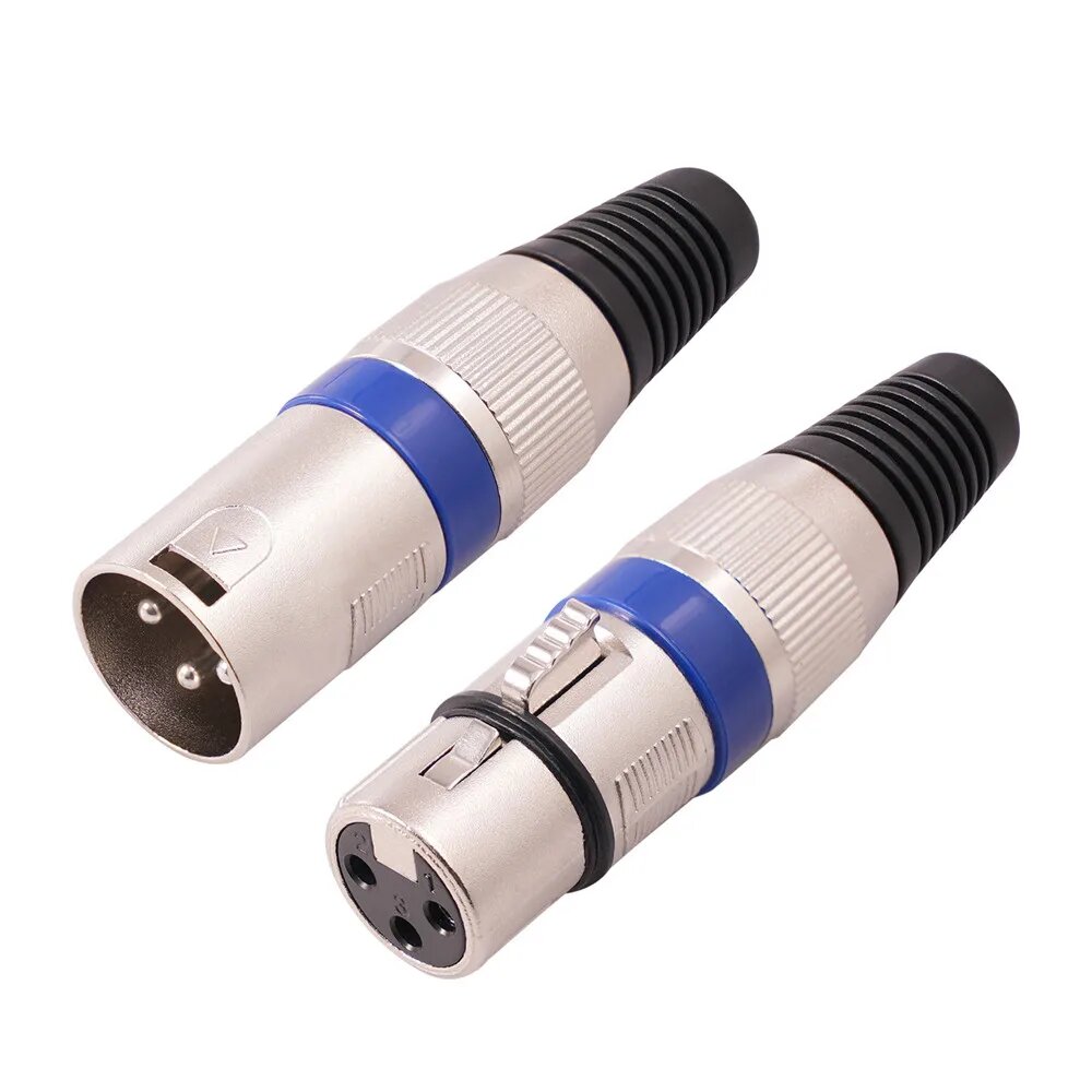 XLR разъем 3 Pin, Blue MF, цинковый сплав