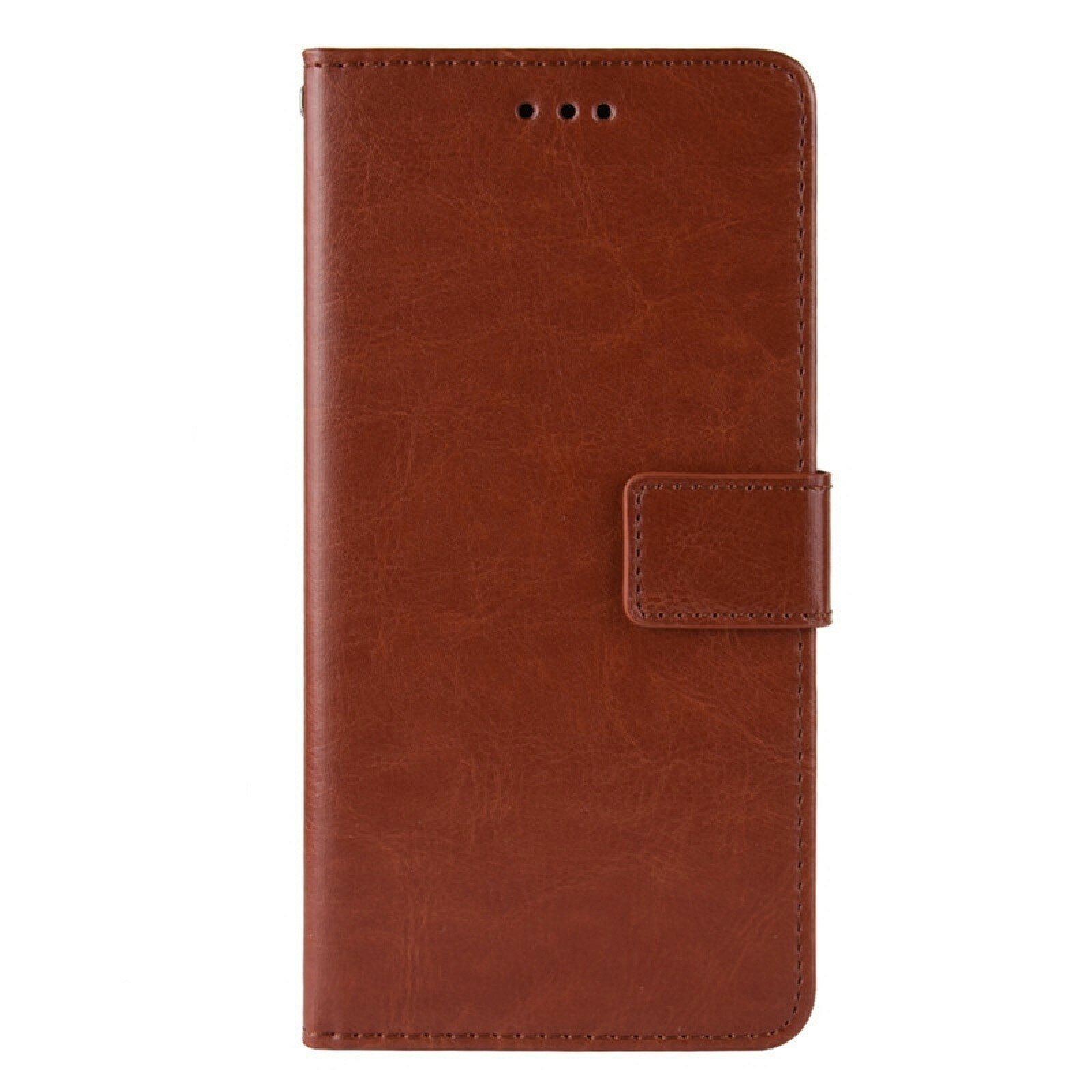 Чехол-книжка MyPads для Xiaomi Mi Max 6.4 из качественной импортной кожи с подставкой, застежкой и визитницей, коричневый