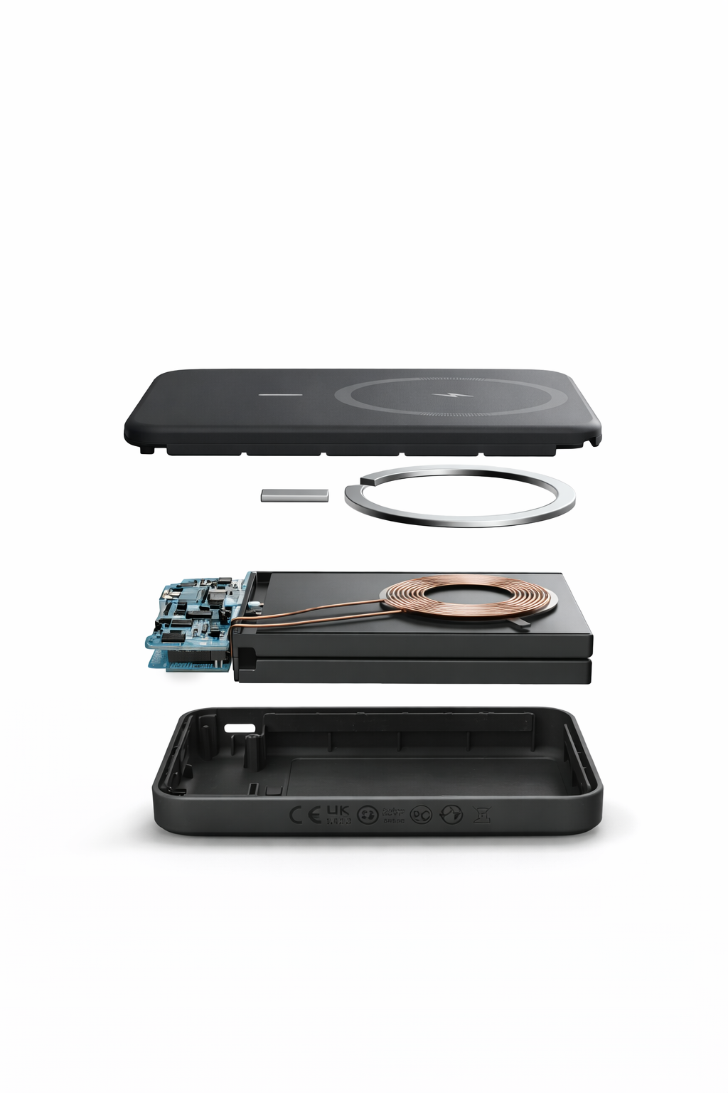 Аккумулятор Anker MagGo A1641, 10000 мА·ч, беспроводная зарядка, черный