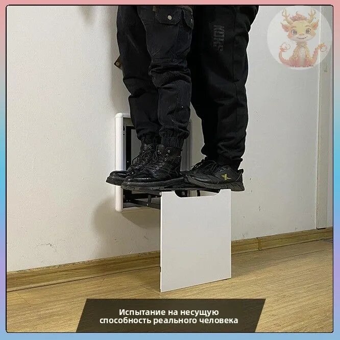 Откидное настенное сиденье для душа, цвет: ореховый, материал: алюминиевый сплав, нагрузка до 150 кг, размеры: 350x300x400 мм — фото 1