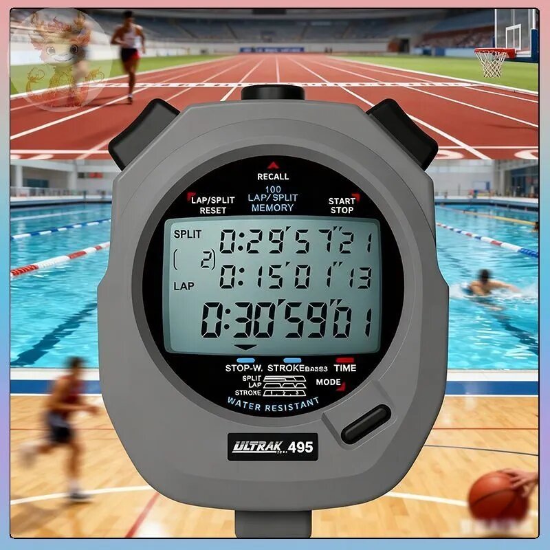 Спортивный таймер DT495P точное время, для фитнеса/тренировок/спорта