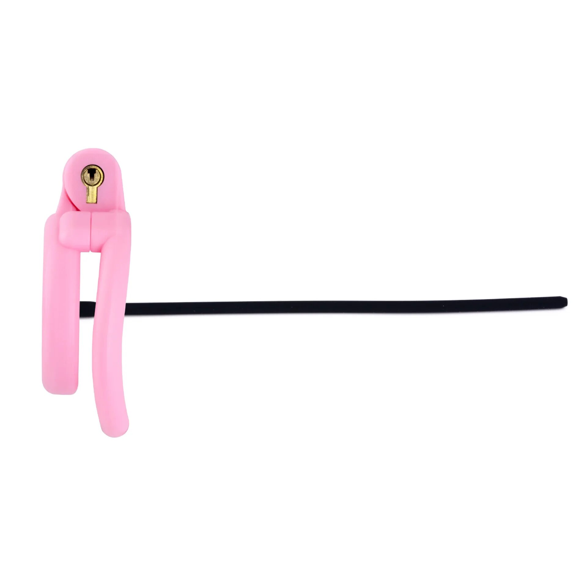 Новый мужской набор для целомудрия: плоский замок целомудрия, негативный замок CB, Pink 4