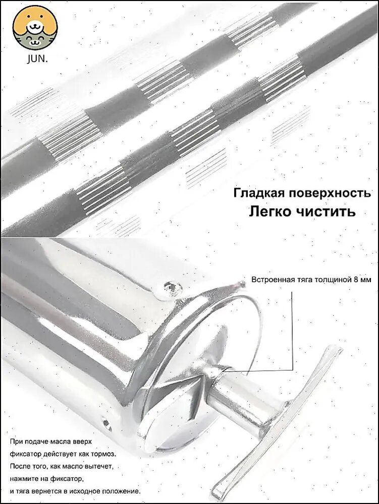 Шприц для смазки рычажно-плунжерный 2400-6000 PSI 500 мл 12 шт. с гибким шлангом и стальными трубами — фото 1