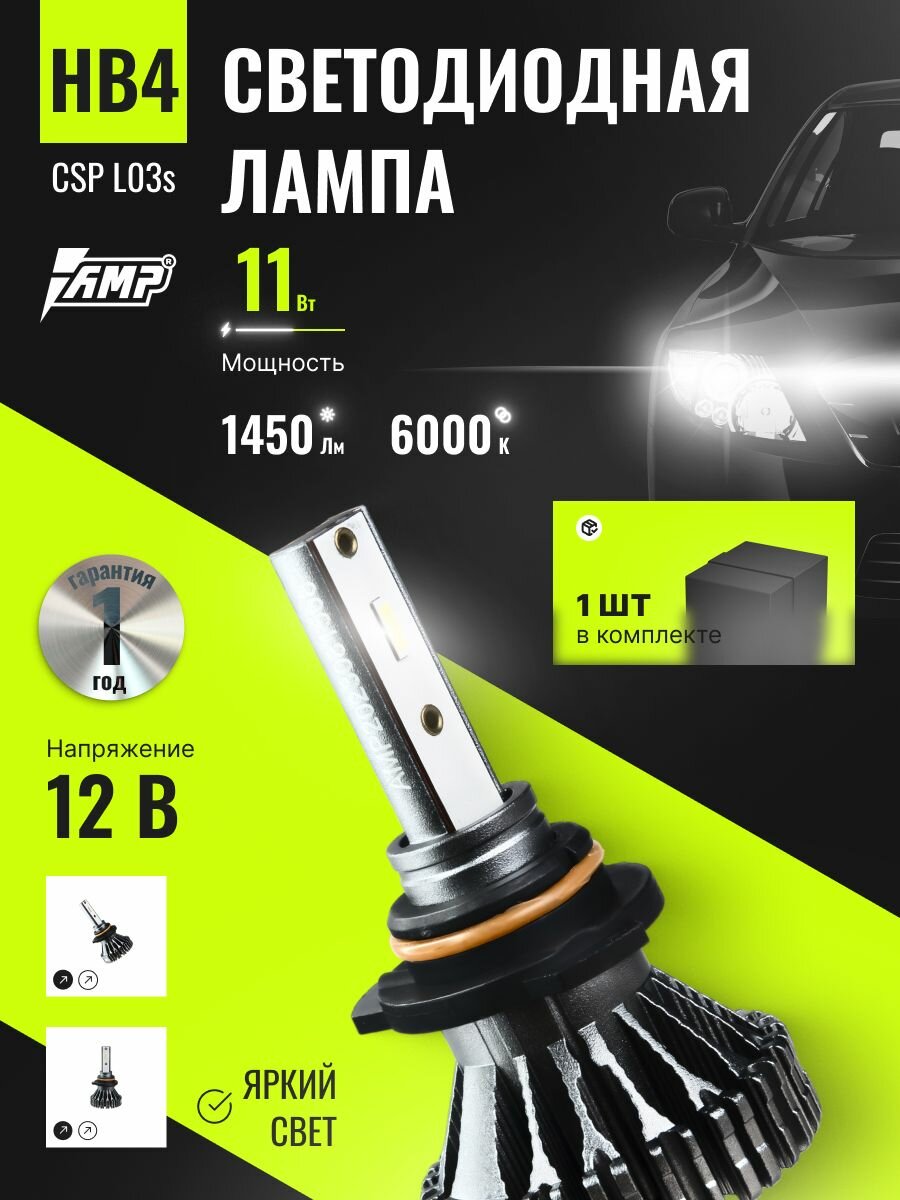 Автомобильная светодиодная лампа CrioLight CSP L03s HB4 1 шт.