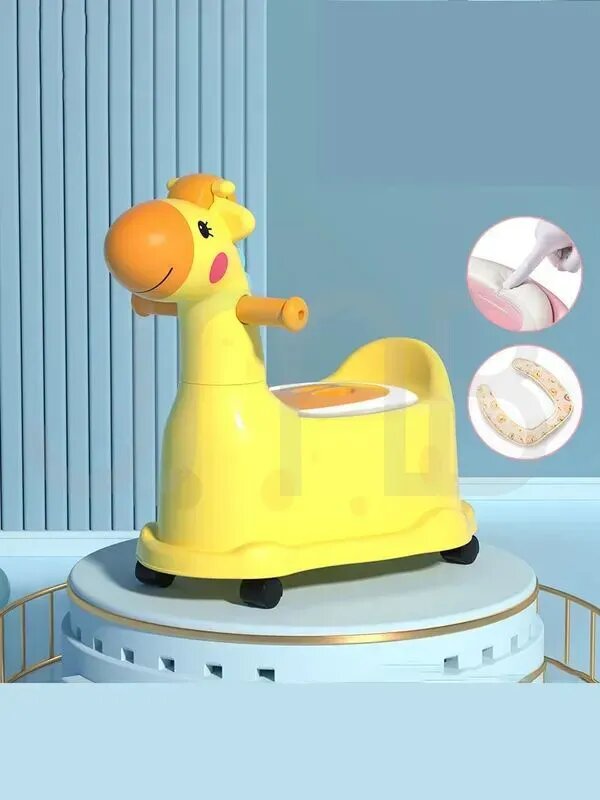 Музыкальный Горшок Для Мальчиков Девочка Детский Горшок-игрушка Пластик Желтый