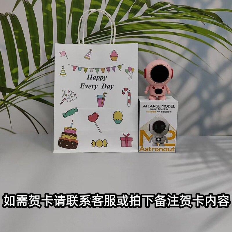 Умная колонка-астронавт с HD-экраном, большая модель Doubao Deepseek с Bluetooth и Wi-Fi, студенческие часы