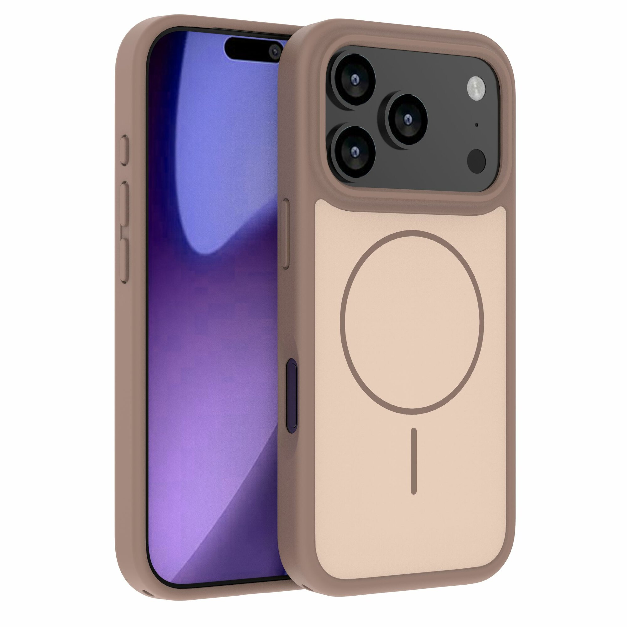 Противоударный чехол Supreme Two-tone Case с поддержкой MagSafe для iPhone 17 Pro (коричневый)