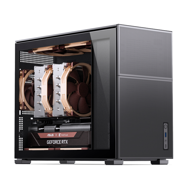 Корпус без блока Case JONSBO D31 MESH, Mini-Tower, TG, no fan, 1xUSB-A 3.2 + 1xUSB-C 3.2, mATX, mDTX, mITX Black