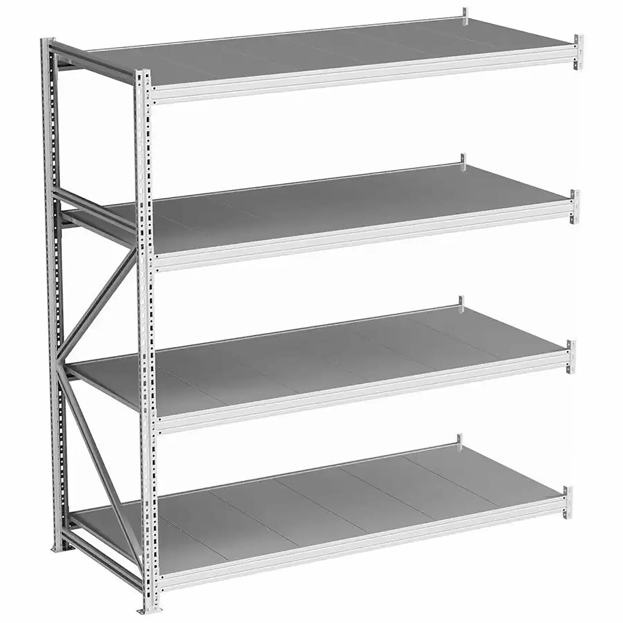 Дополнительная секция для стеллажа Практик MS Pro 250x90x50x4 полки