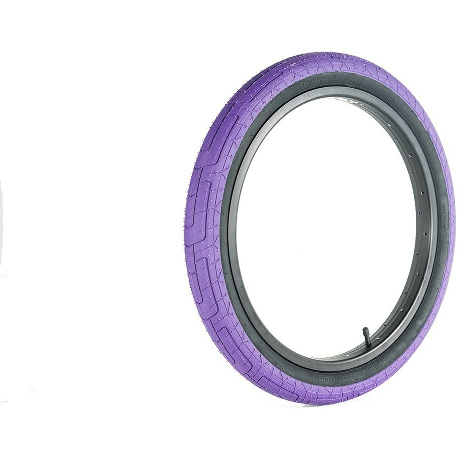 Покрышка Colony, 20 x 2.2", Grip Lock Tyre - Steel Bead, цвет Purple Tread/Black Wall, 03-002101, фиолетовый