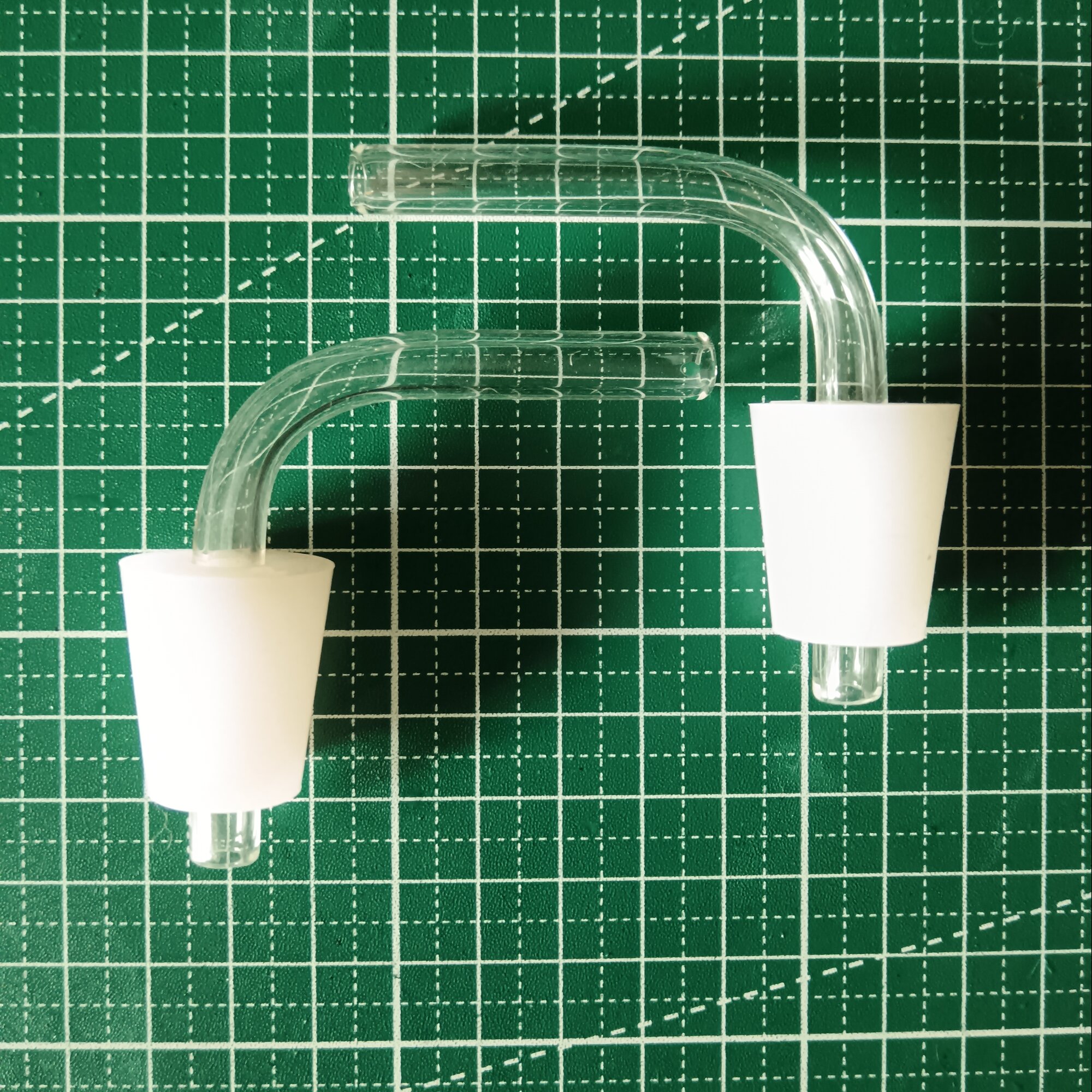 Пробка 23х17 мм со стеклянной трубкой 8 мм, 2 шт. подходит для пробирки 21х200 мм