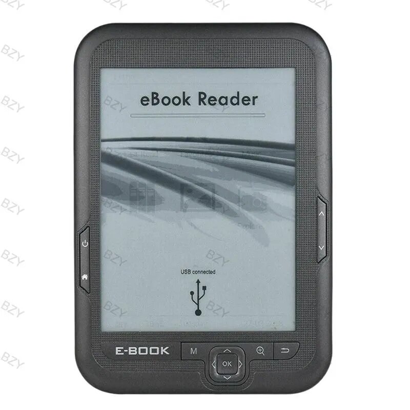 Электронная книга 6 дюймов с E-ink дисплеем 4Гб, серого цвета