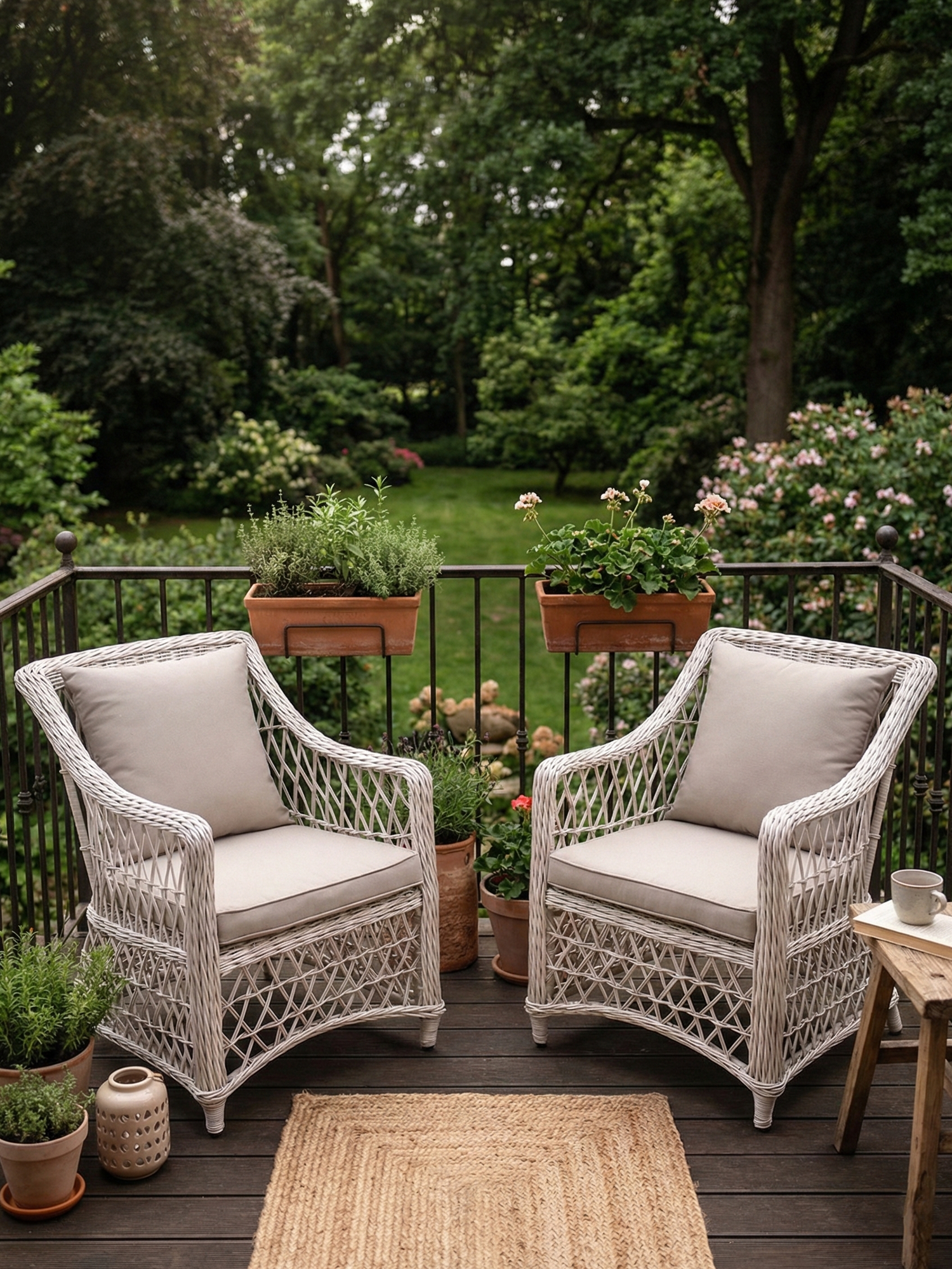 Кресло из искусственного ротанга Пикник (Picnic), серый, 2 шт.