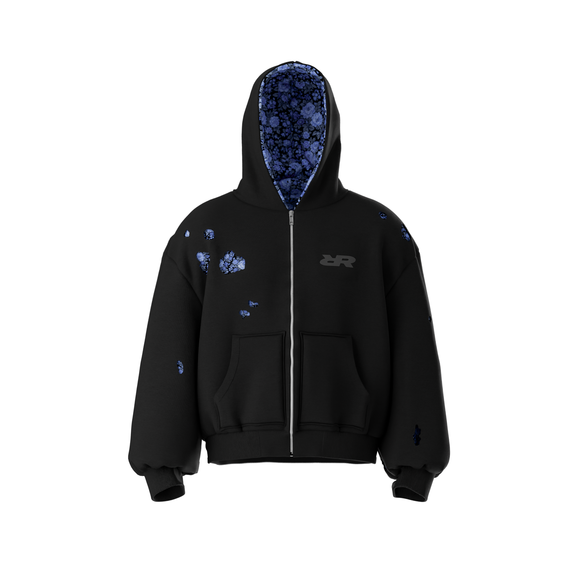 Худи "RVR" Black Blue