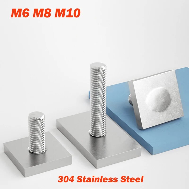 2 шт. Т-образные болты из нержавеющей стали 304 M6 M8 M10 25mm(2PCS), M8 Head 35x20x4mm