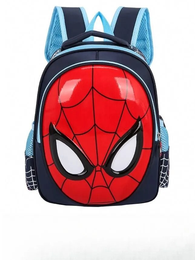 Детский рюкзак Spider-Man для мальчиков, школьный ранец с принтом героя комиксов, синий — фото 1