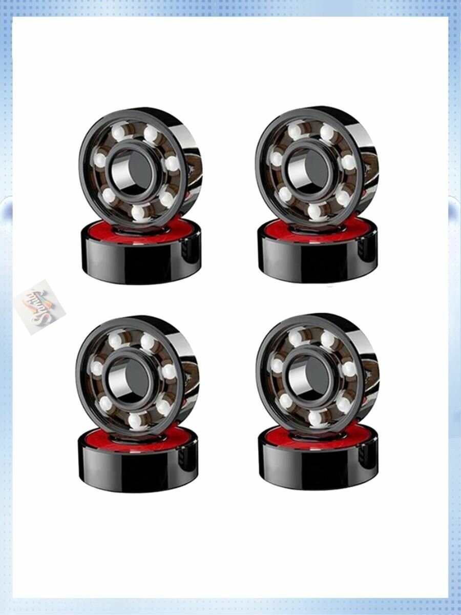 8 шт. керамические подшипники, высокоскоростные износостойкие роликовые коньки для скейтборда, прочные подшипники