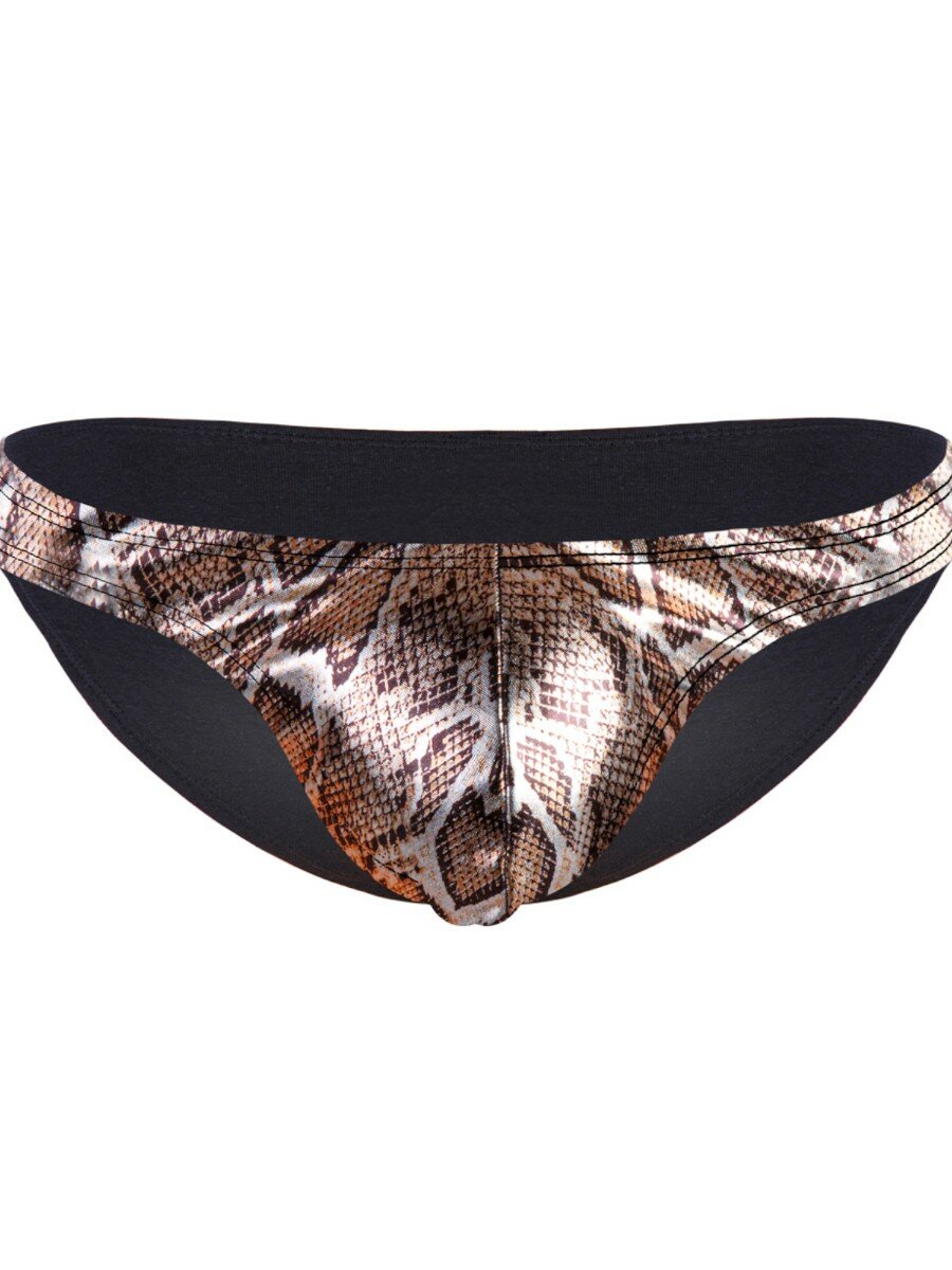 Мужские трусы слипы коричневые DARKZONE DZN6929 полиэстр S (44)