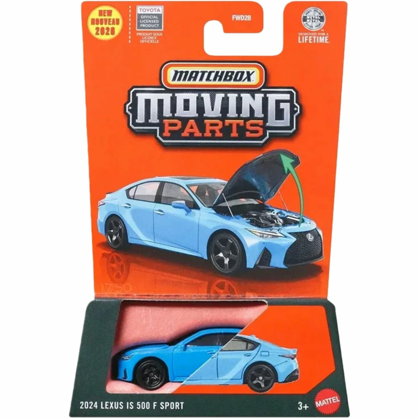 MATCHBOX Модель автомобиля из сплава, 1:64, серия MOVING PARTS ,7 коллекционных автомобилей