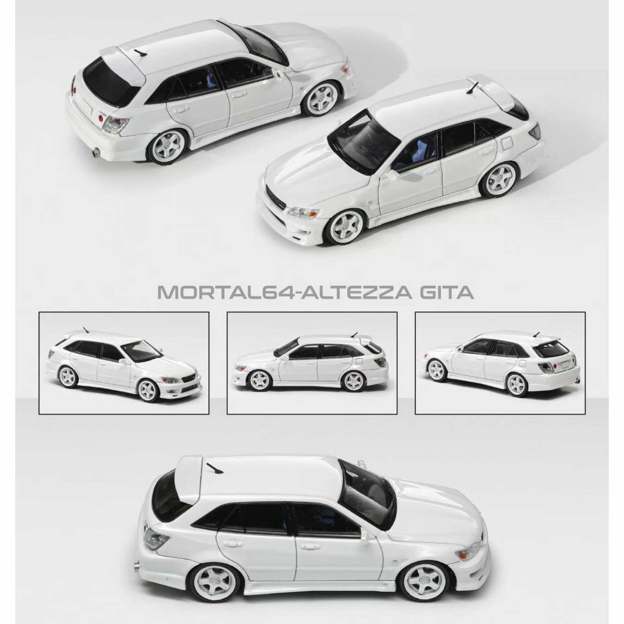 Mortal 1:64 Toyota Altezza Gita Elixir IS200 Shark Bite Модель автомобиля из сплава