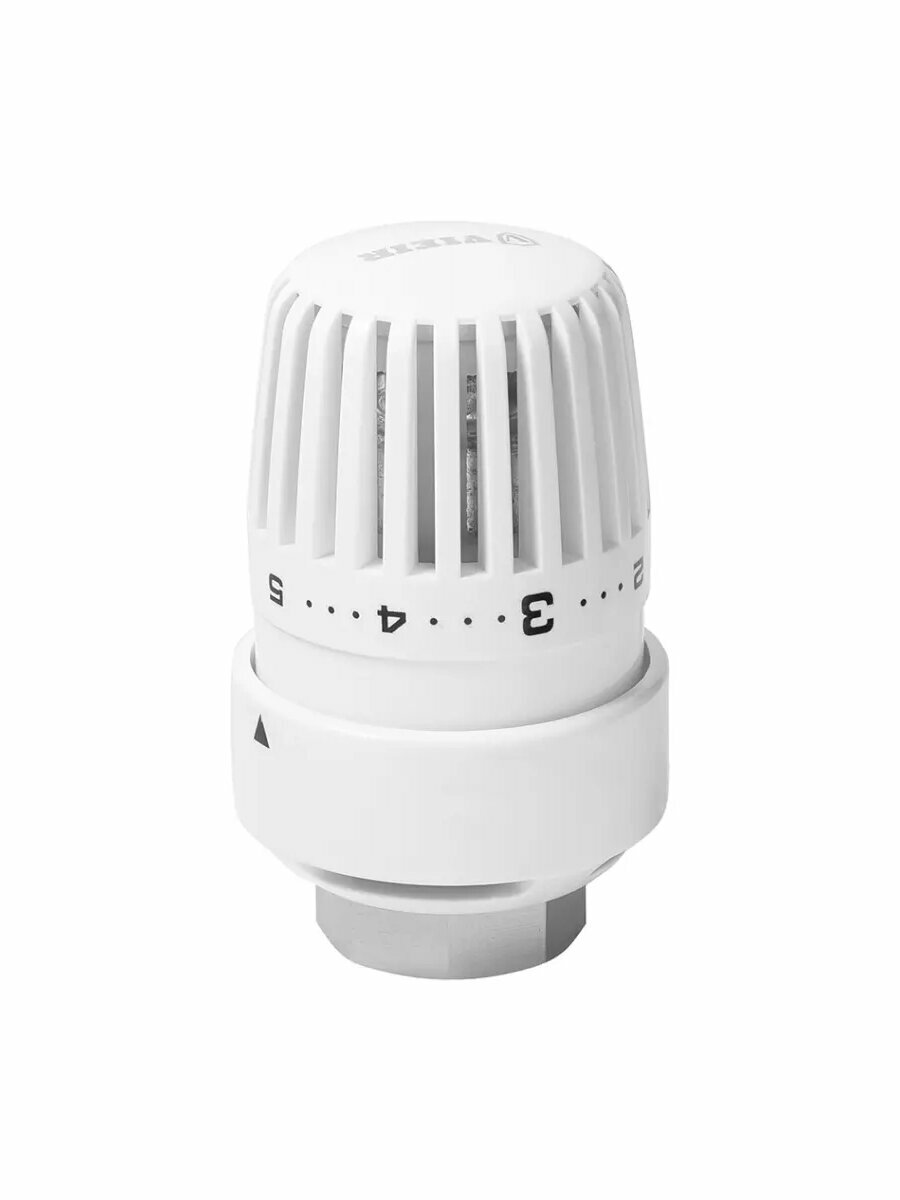 Термоголовка ViEiR VR1126, латунь, для радиаторов, запорная, с ручной регулировкой