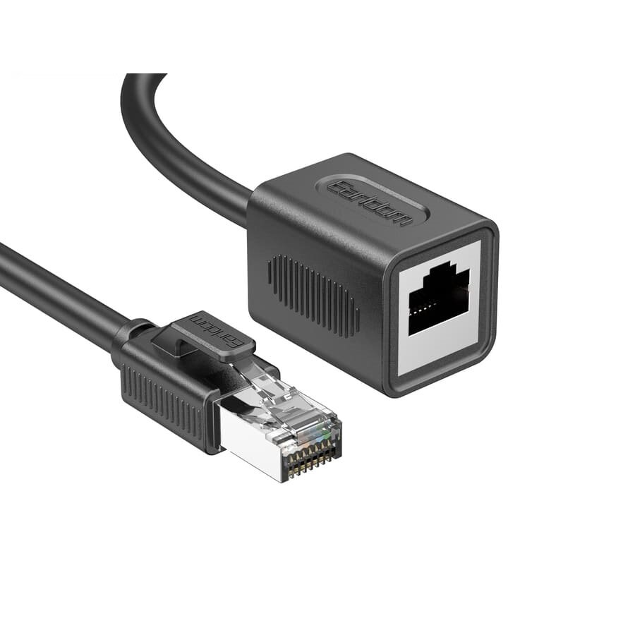 Cетевой удлинитель для интернета Earldom ET-NW3, Ethernet RJ45 (M) to RJ45 (F), Cat 8, 3 метра, Черный