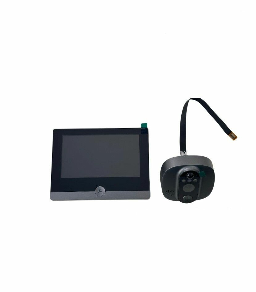 Видеоглазок дверной Look Vision Wi-Fi Black, акб 5000mAh, двусторонняя голосовая связь, ночной режим, датчик движения