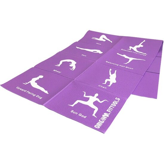 Складной коврик для йоги Original Fit.tools FitTools FT-YGMF-04, 4 мм (с упражнениями)