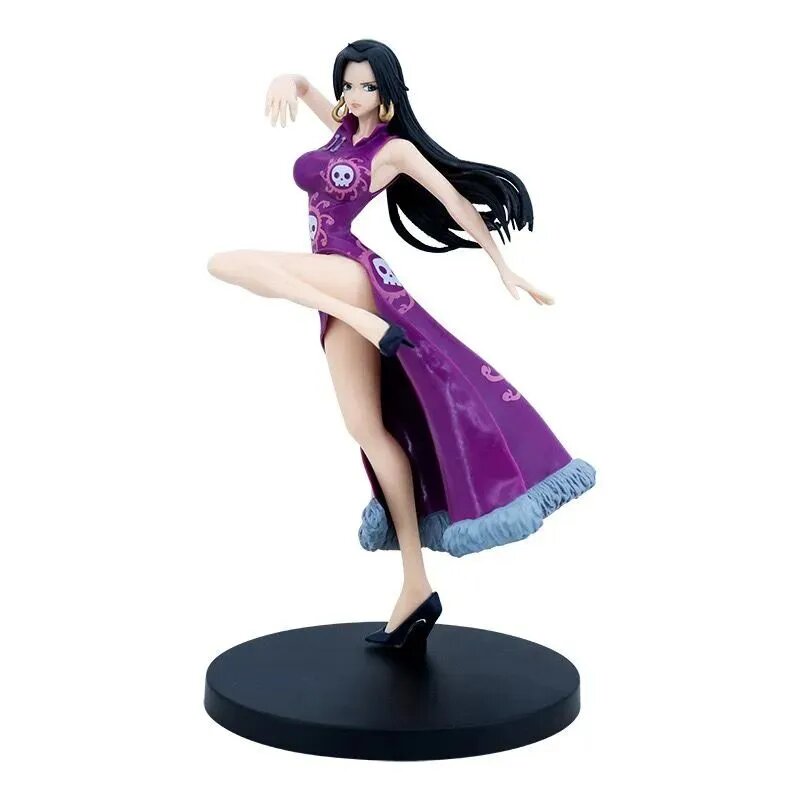 Фигурка Боа Хэнкок One Piece, аниме коллекционная на подставке, ПВХ, фиолетовая