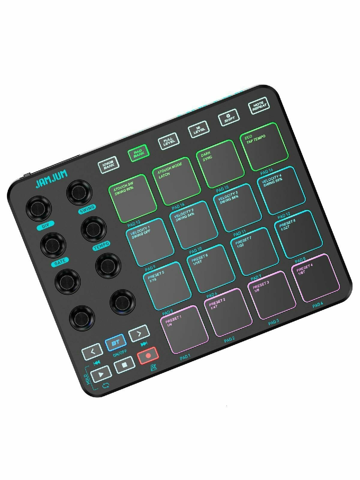 MIDI-контроллер Pad Strikes Pad С Подсветкой MIDI-соединения Контроллер с Низкой Задержкой для создания музыки.