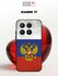 Черный матовый чехол на Xiaomi 17 / Сяоми 17 с принтом Флаг и герб России