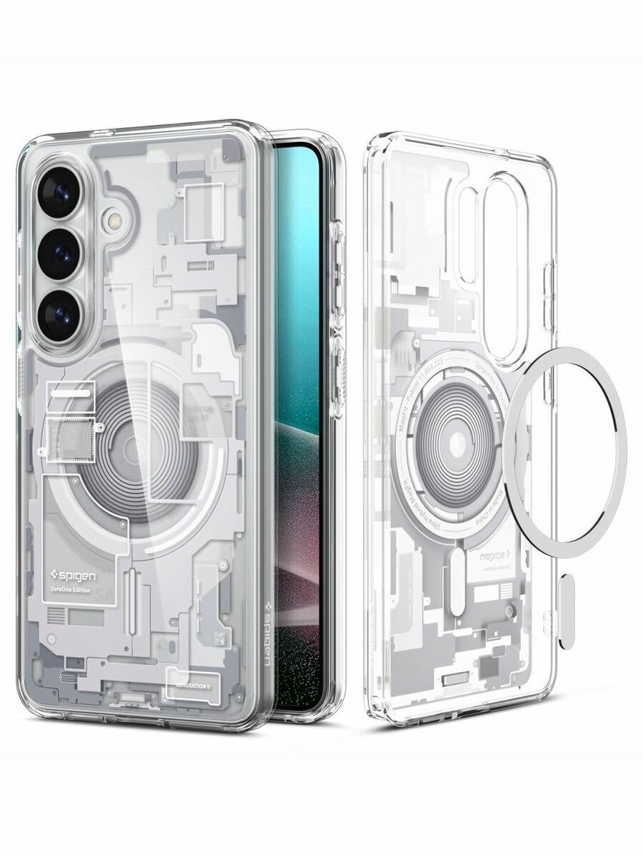 Чехол на Samsung Galaxy S26, Spigen Ultra Hybrid Mag MagSafe Zero One (ACS10737), противоударный, бортики для защиты камеры и дисплея / Чехол на Самсунг Галакси С26