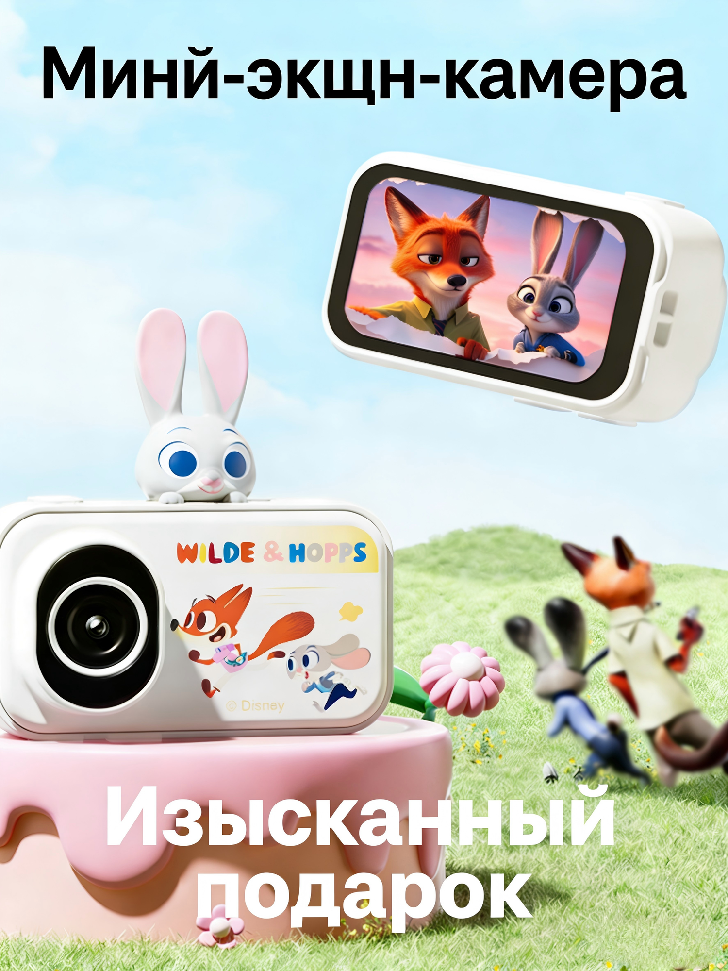 Магнитная экшн-камера с IPS экраном 25г 1080P: умное отслеживание, широкий угол 130° – идеальный подарок