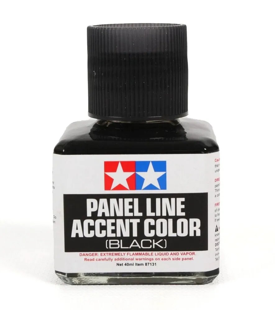 Tamiya Panel Line Accent Color Black Смывка на основе эмали, 40 мл