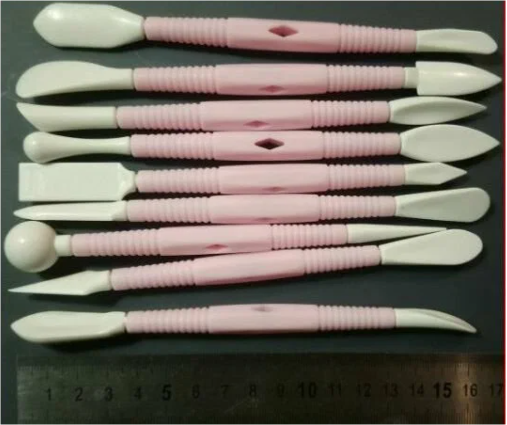 Стеки для работы с глиной, гипсом, кондитерский, 16см, набор 9шт