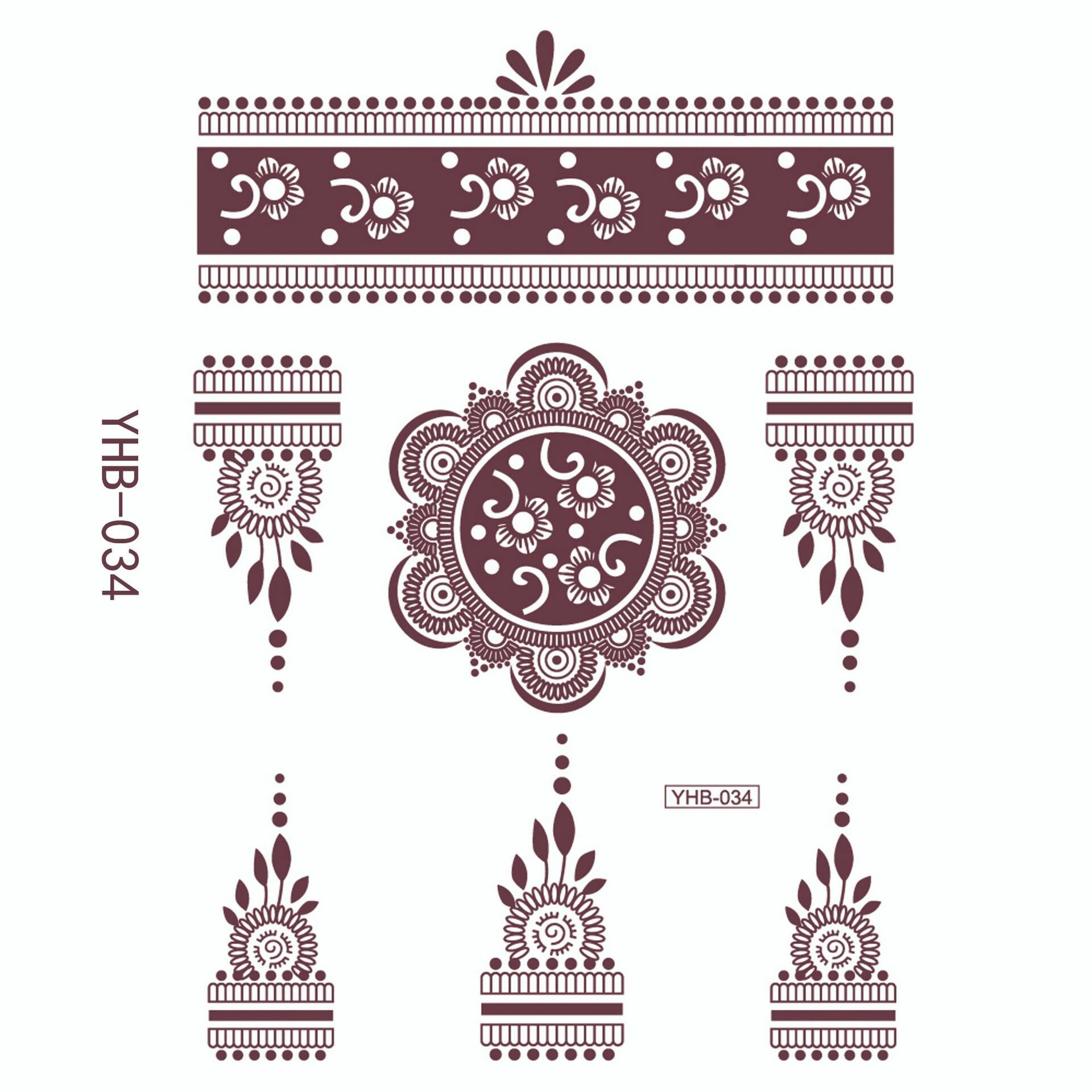 Временные татуировки хной в европейском и американском стиле, временные татуировки белого, черного и красного цветов, высококачественные временные татуировки для рук и предплечий.