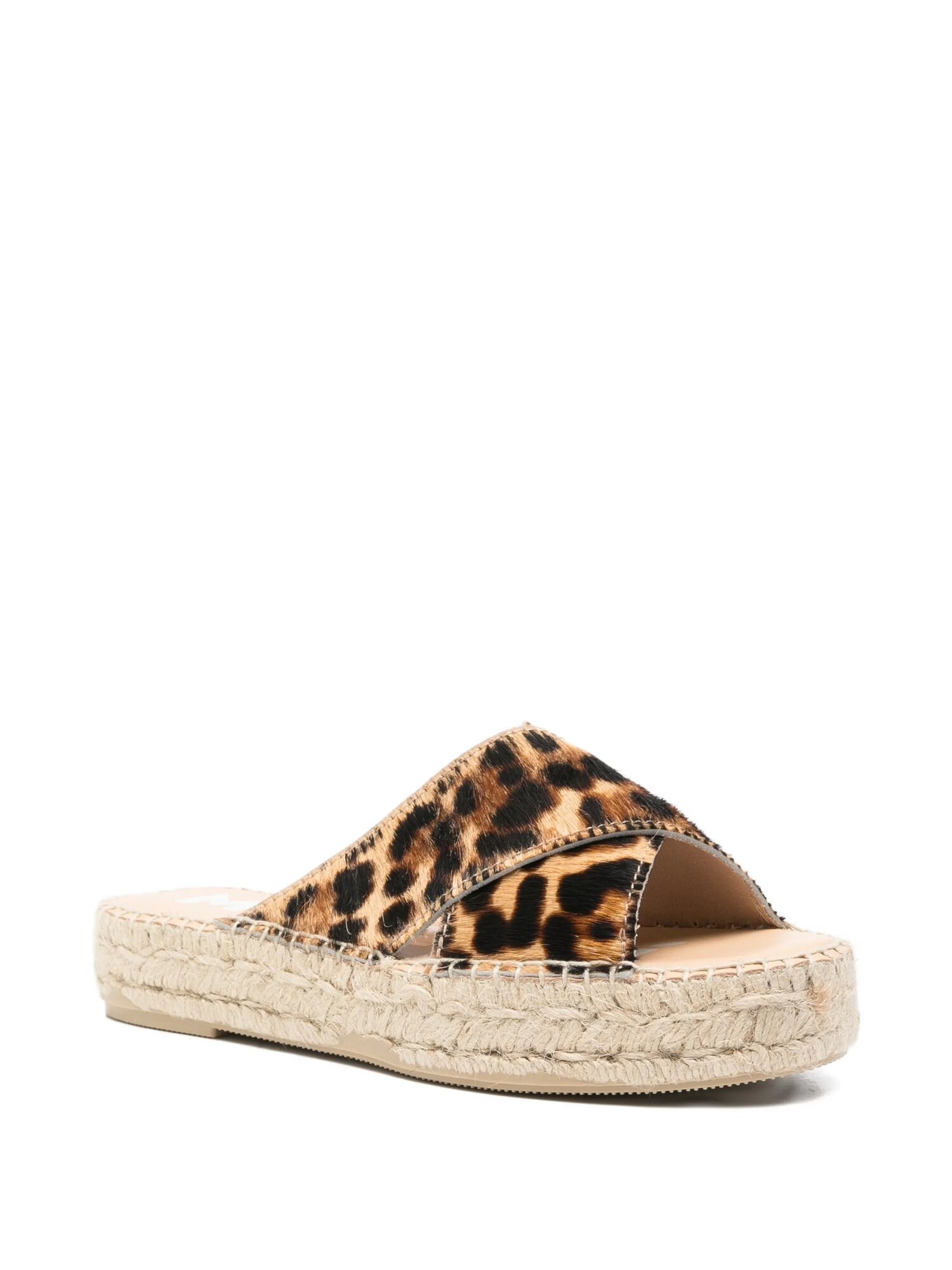 Эспадрильи Manebi Criss-cross leopard-print espadrilles, размер 40, разноцветный — фото 1
