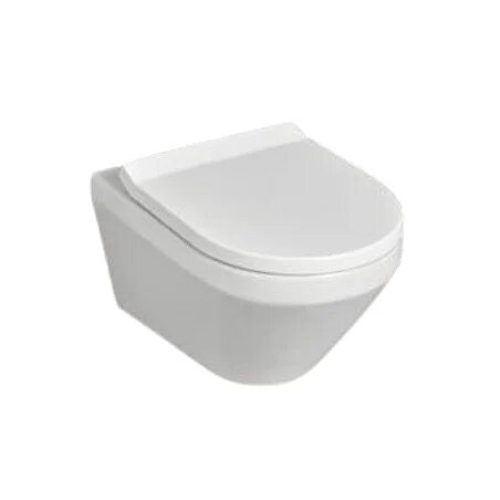 Унитаз подвесной Villeroy & Boch Architectura 4616СВ01 с микролифтом, безободковый, без бачка, антивсплеск, фарфоровый, белый, глянцевый, овальный, сиденье для унитаза в комплекте