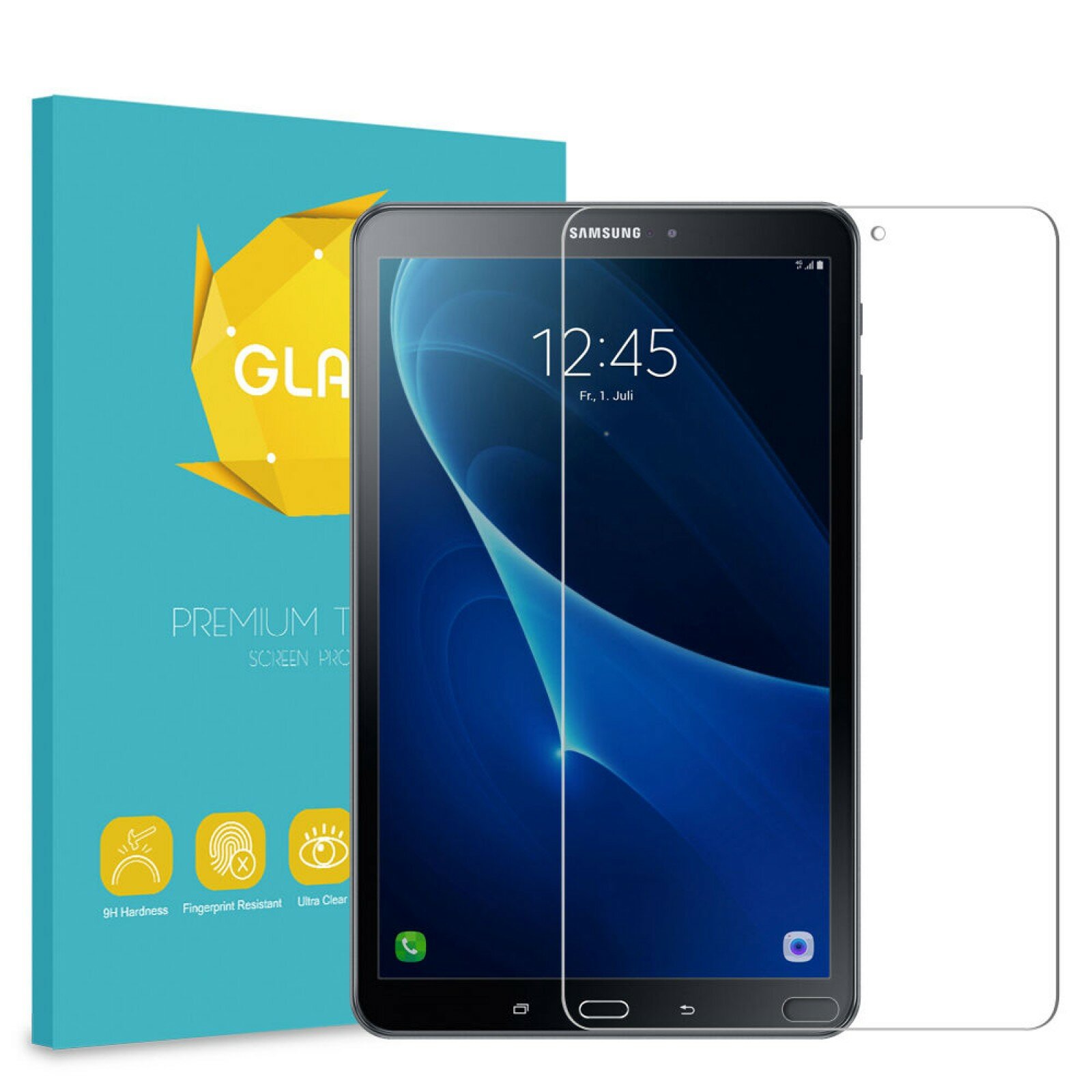 3D/5D защитное стекло MyPads для Samsung Galaxy Tab A 10.1 SM-T510 и SM-T515 с изогнутыми краями