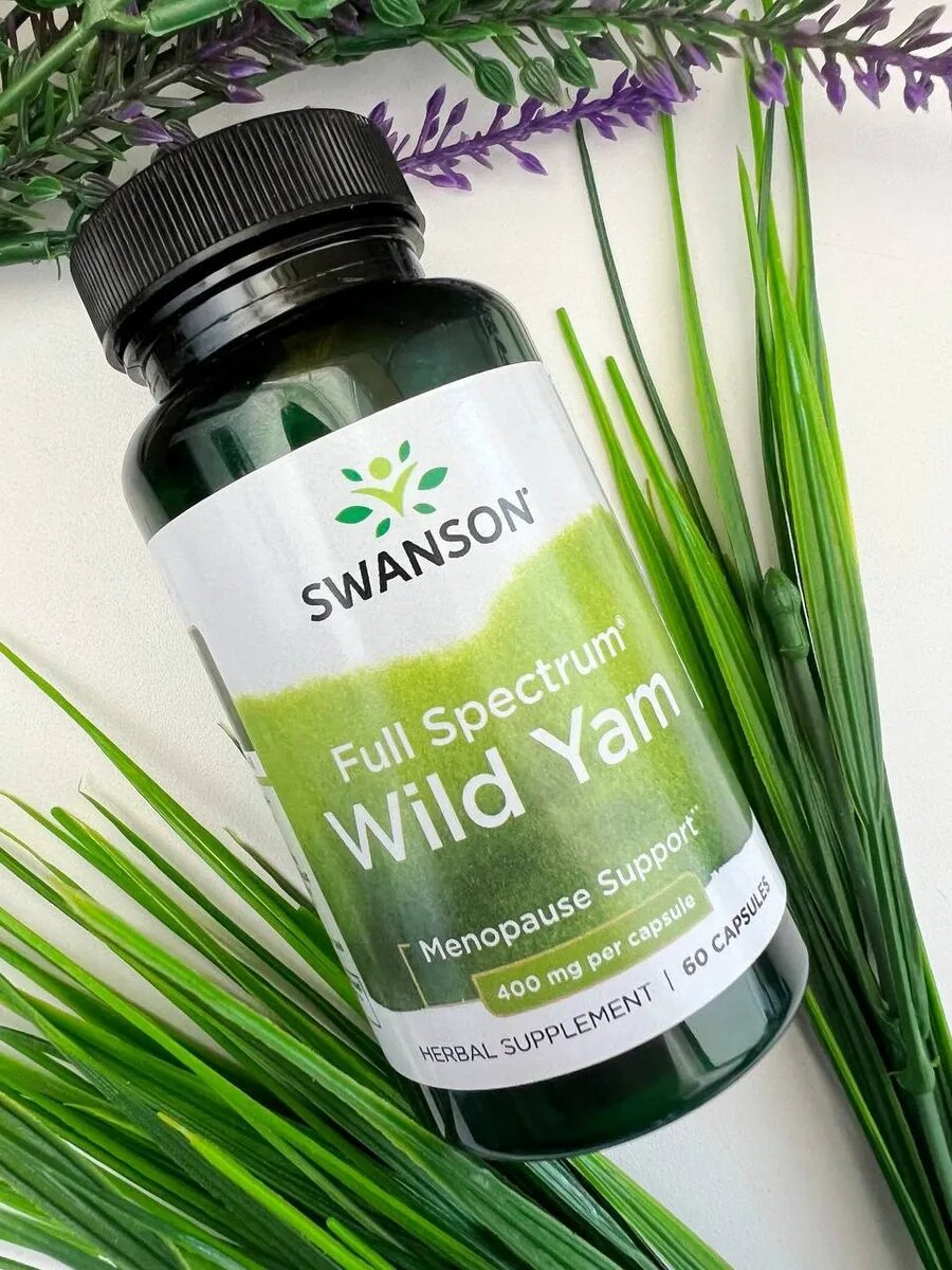 Пищевая добавка Swanson Full Spectrum Wild Yam, для женского здоровья, 400 мг, 60 капсул