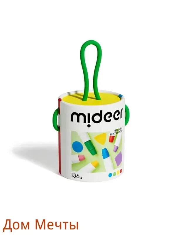 Мелки Mideer Refillable Silky Crayons 36 Colors - Набор шелковых мелков для рисования для детей от 1 года