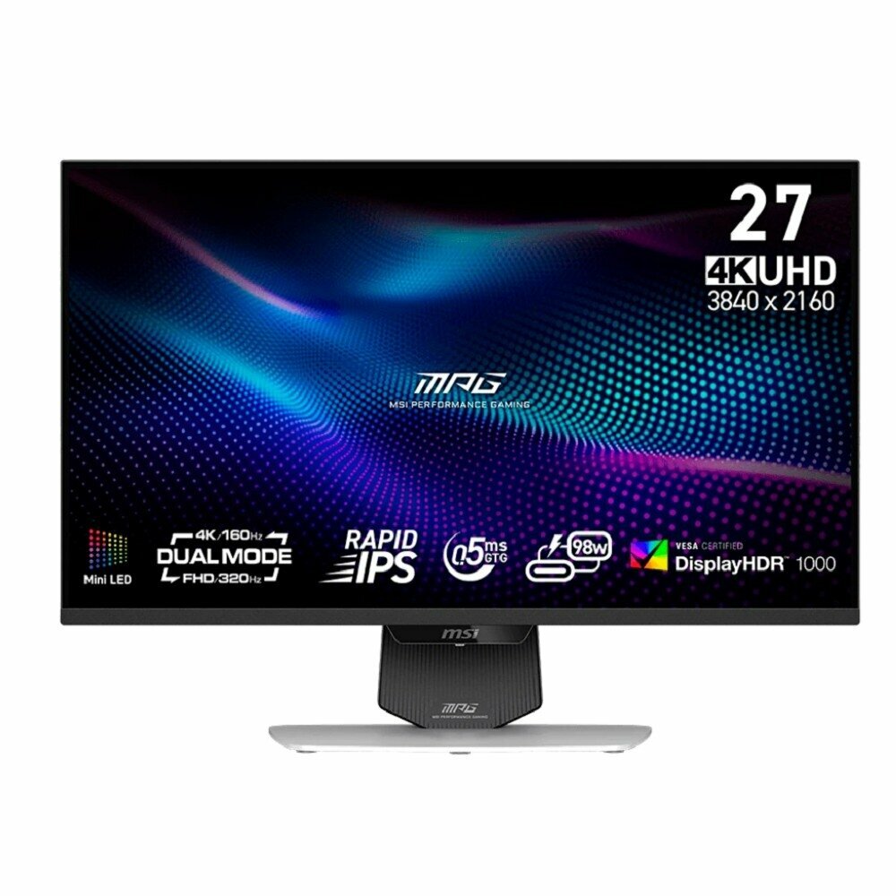 Монитор MSI MAG 27" 274URDFW E16M белый IPS Mini-LED 3840x2160/1920x1080 160Hz/320Hz 0.5ms 400cd 2xHDMI DisplayPort USB-C(98W) HAS Pivot Extrenal Vesa9S6-3CF09H-030