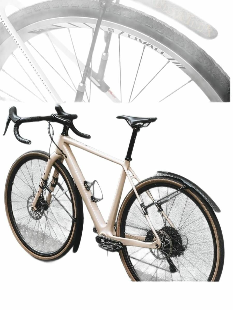 Комплект крыльев для шоссейного/туристического велосипеда 700c, быстросъемные регулируемые передние и задние крылья