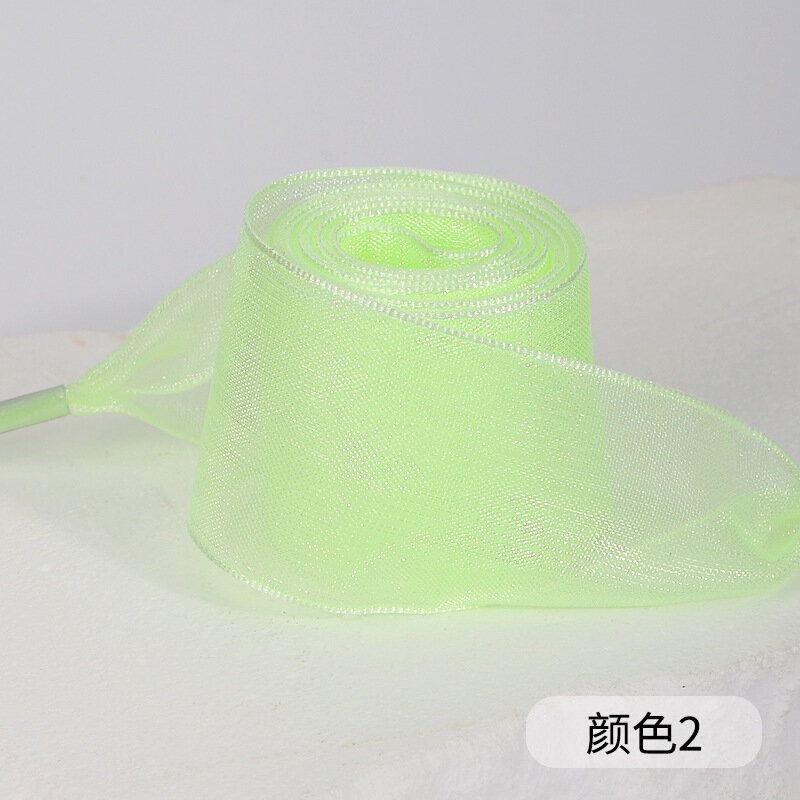 Шифоновая лента QINXIN, карамельная, шелковый атлас, ширина 2.5 см, 120 см