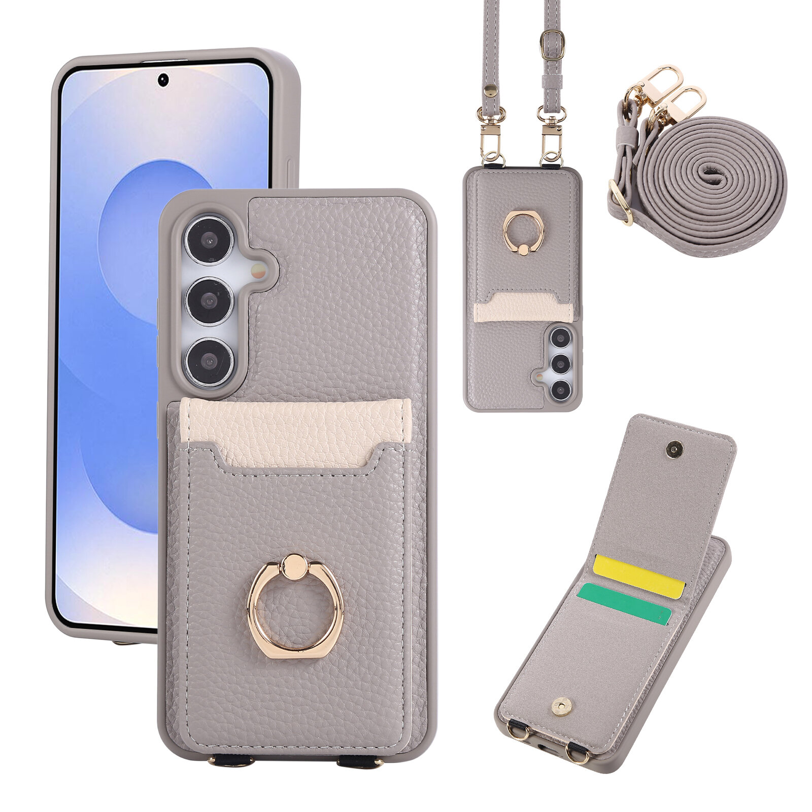 Чехол Для Samsung Galaxy S26 / Самсунг Галакси S26, soft touch, чехол-кардиомонитор, искусственная кожа, поликарбонат (PC), защита камеры, ударопрочный, усиленные углы, Samsung, Samsung Galaxy S26, gray,