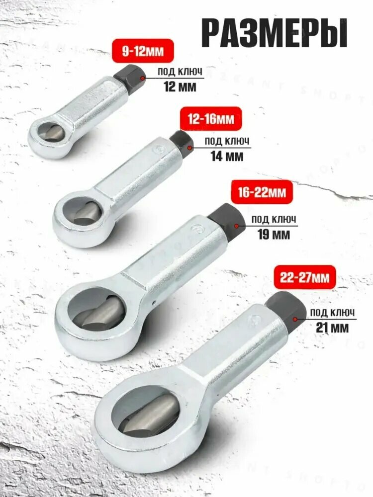 Гайколом (гайкорез) Набор для раскалывания гаек