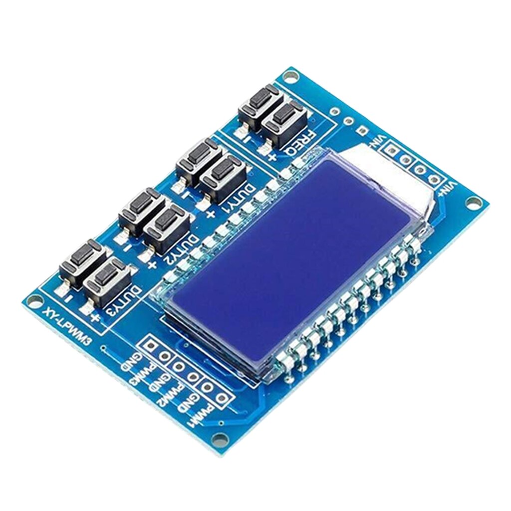 Генератор сигналов с ЖК-дисплеем Частотой 1 Гц-150 кГц, Рабочий Цикл с Регулируемой Частотой Импульсов PWM 3,3-30V, Генератор сигналов с 1/2/3 Канала
